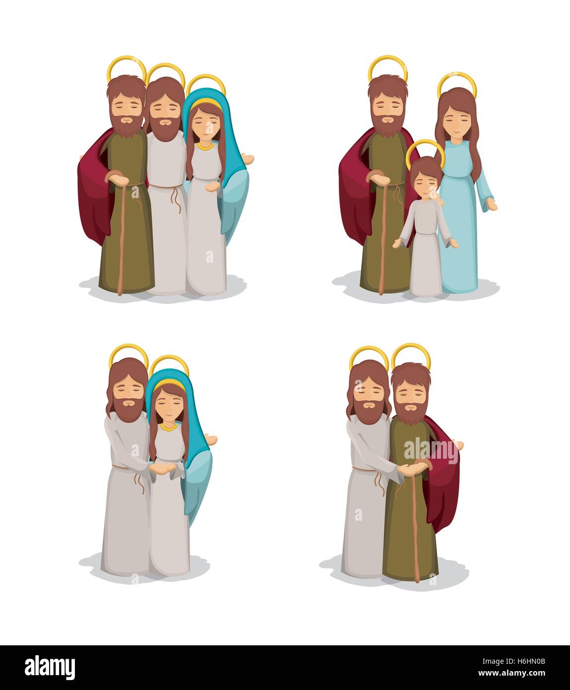 Mary jesus cartoon design Ausgeschnittene Stockfotos und -bilder - Alamy