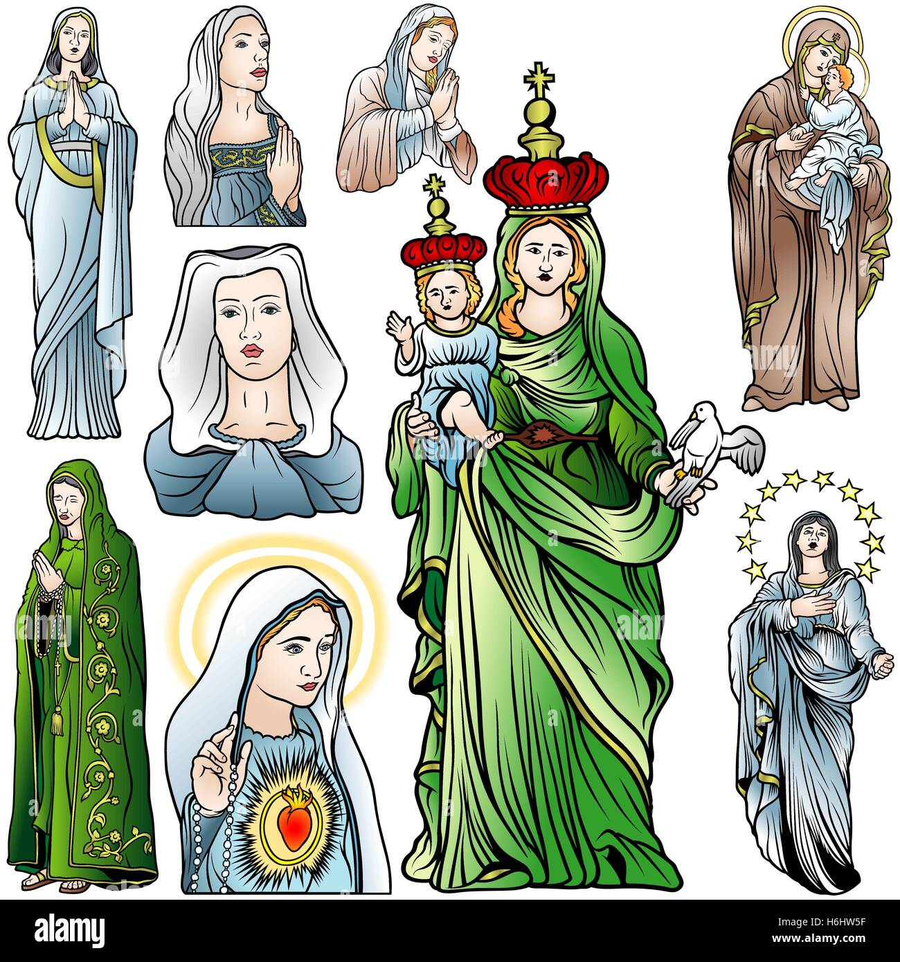 Virgen Maria Stock-Vektorgrafiken kaufen - Alamy