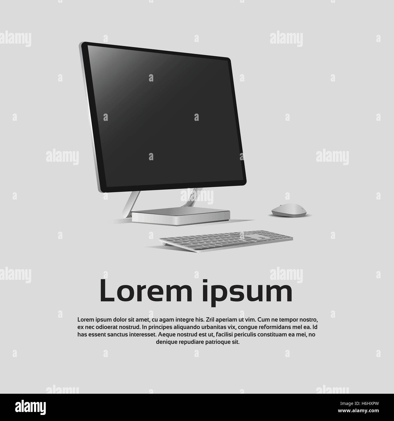 Desktop-Logo moderner Computer Workstation Symbol Vektor-Illustration ...