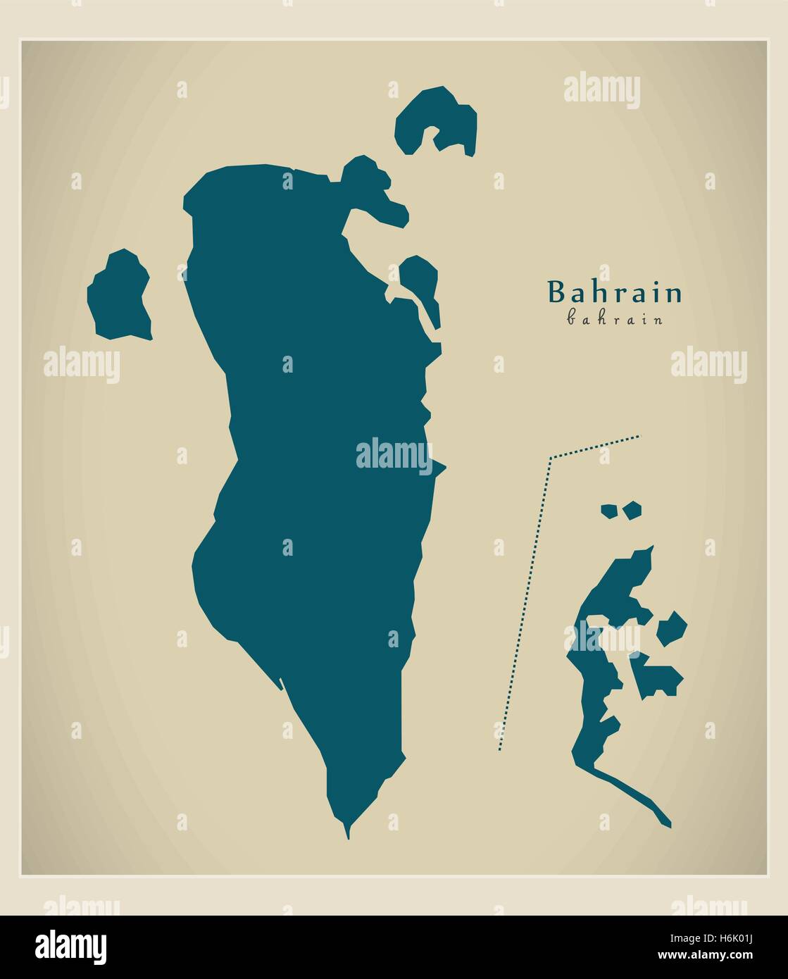Moderne Karte - Bahrain BH Stock-Vektorgrafik - Alamy