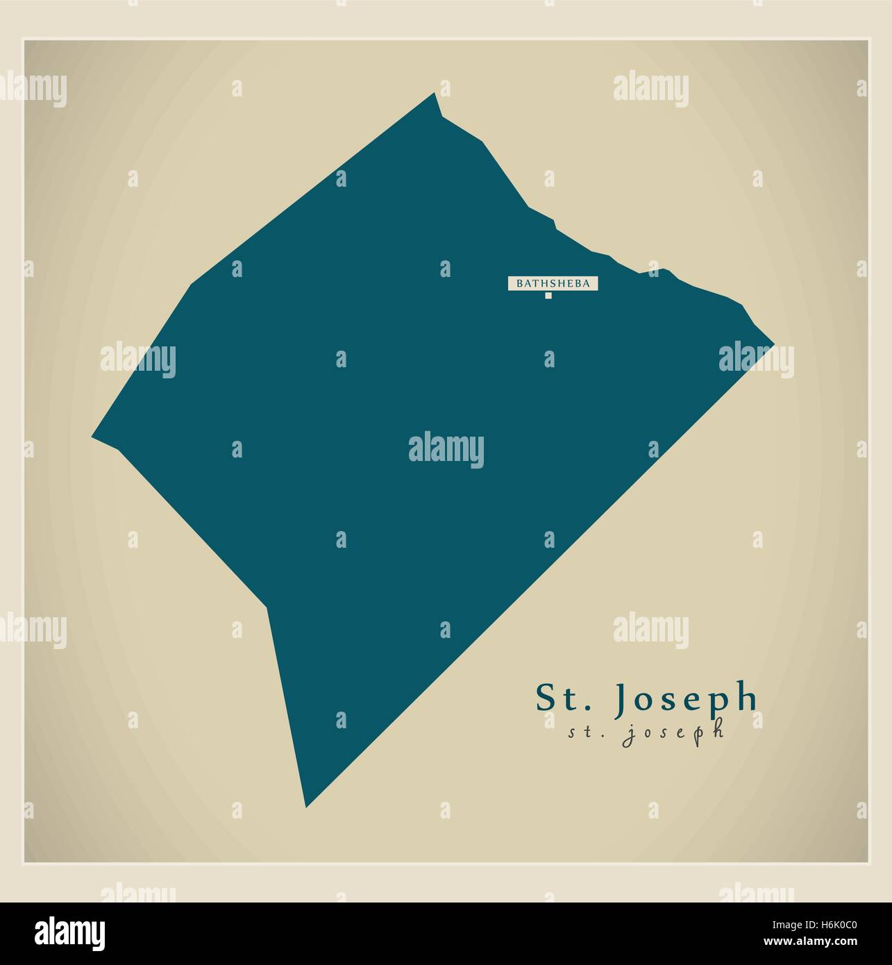 Moderne Karte - St. Joseph BB Stock-Vektorgrafik - Alamy