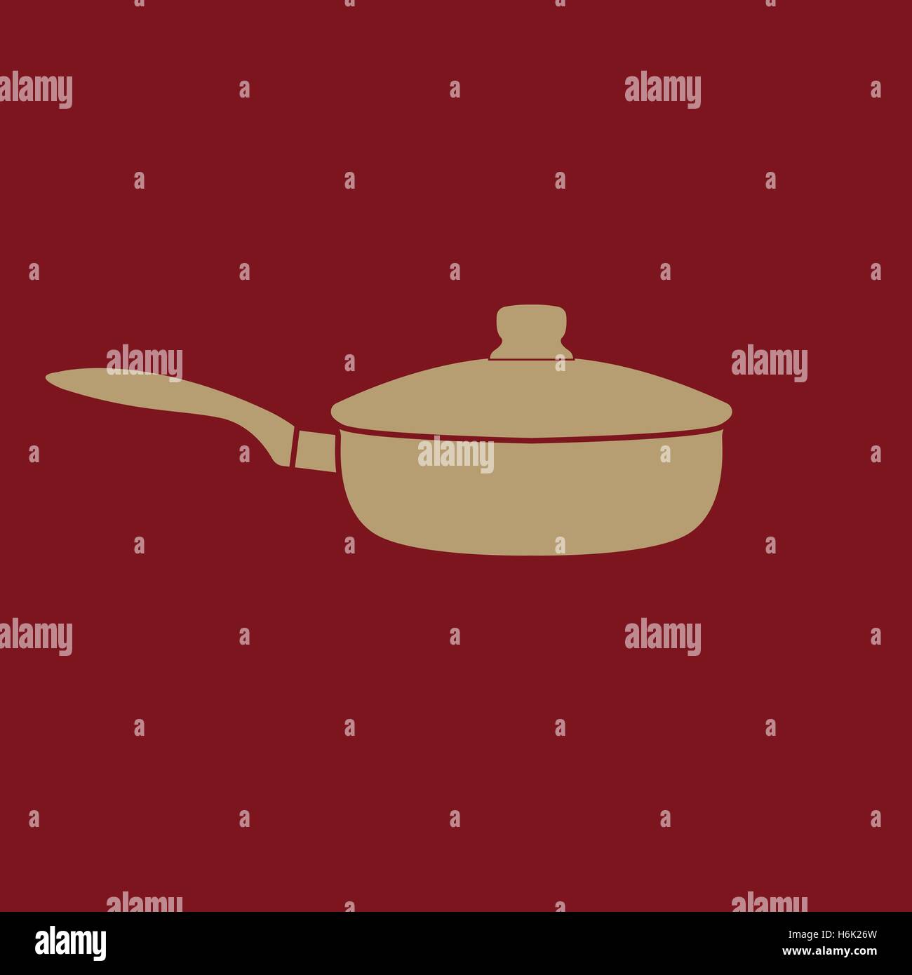 Das Pan-Symbol. Tropfende Pan Symbol. Flache Vektor-illustration Stock ...