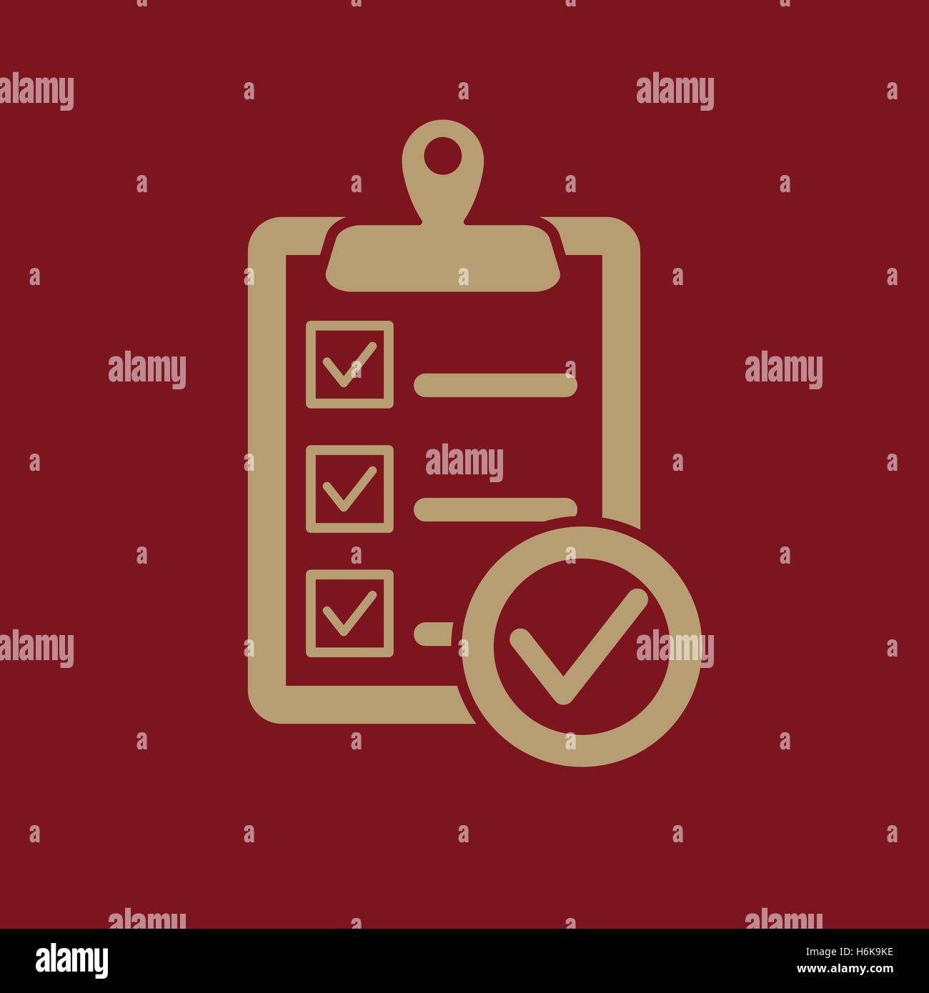 Die Checkliste-Symbol. Klemmbrett-Symbol. Flache Vektor-illustration ...