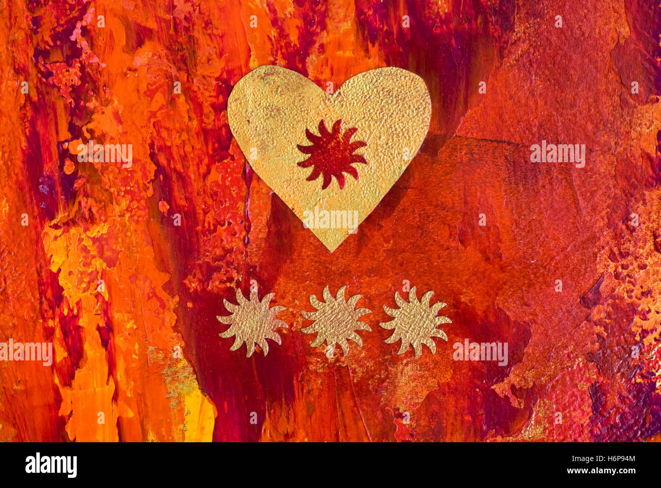 Malerei-Collage gemalt Liebe in der Liebe fiel in Liebe Herz Piktogramm ...