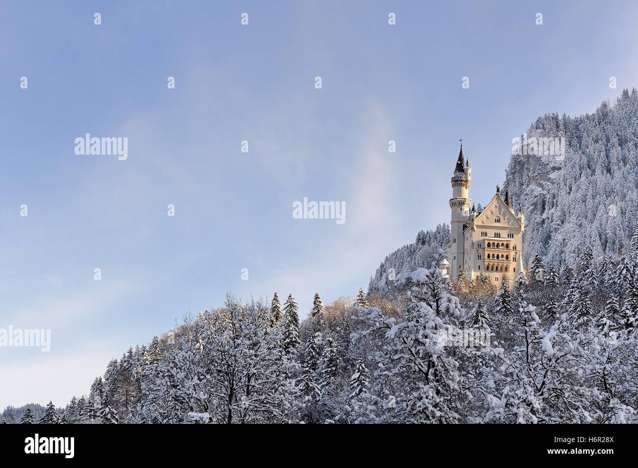 Wunderschne Schloss Neuschwanstein Im Winter Ebenbild