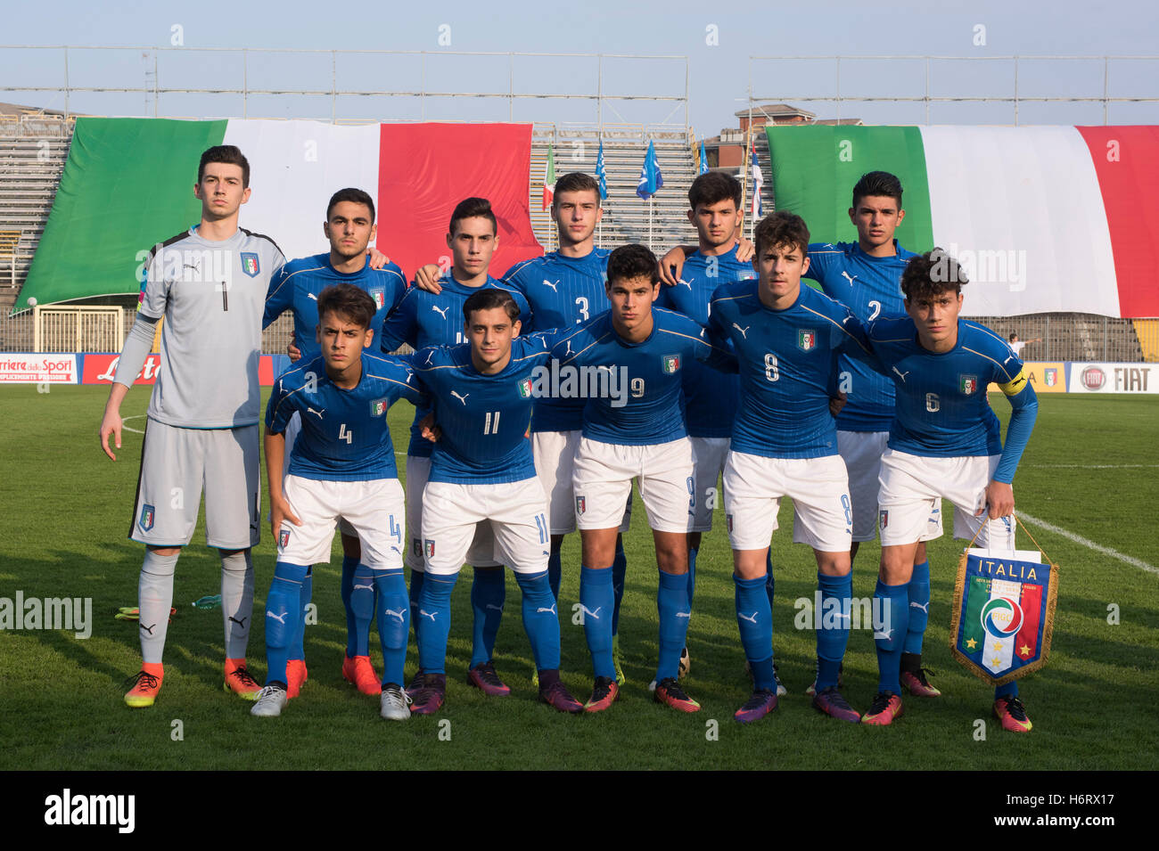 Ravenna, Italien. 31. Oktober 2016. U-17-Italien-Team Gruppe Line-up ...