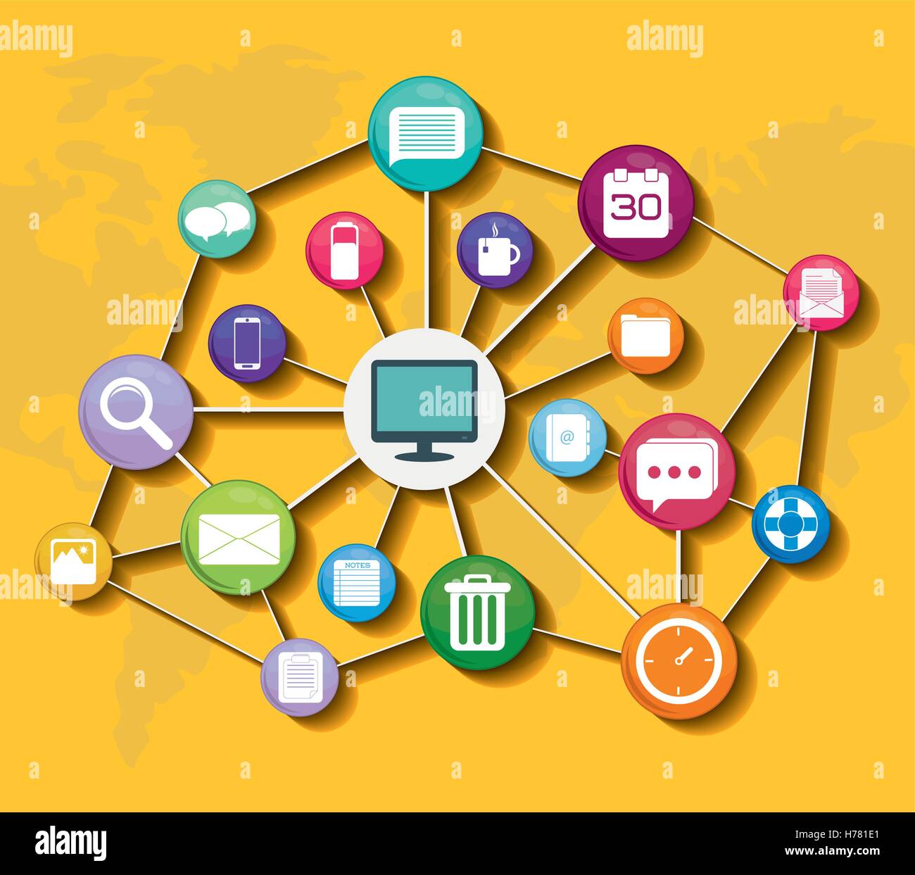 Social-Media-networking Symbol Vektor Illustration Grafik-design Stock ...