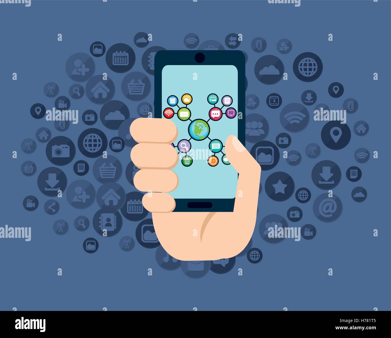 Social-Media-networking Symbol Vektor Illustration Grafik-design Stock ...