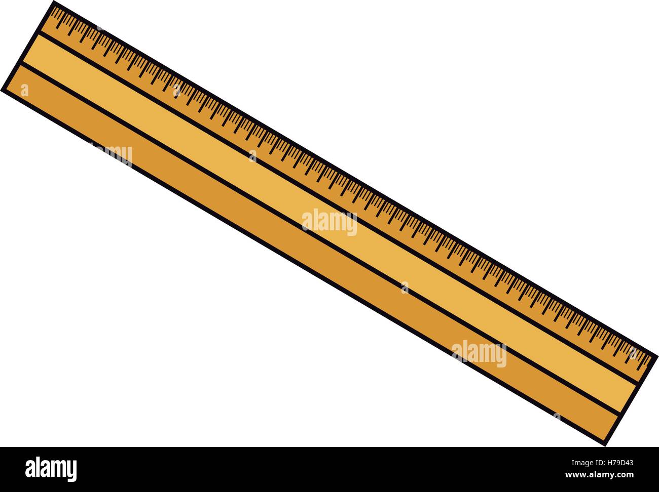 Lineal-Werkzeug-Symbol. Zeichnen Sie Schule und Instrument Thema ...