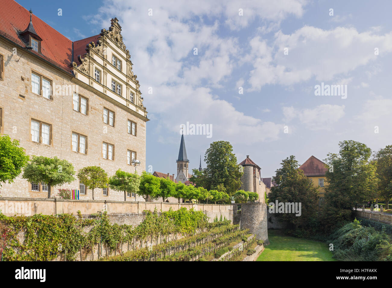 Terrassentren Mit Schloss