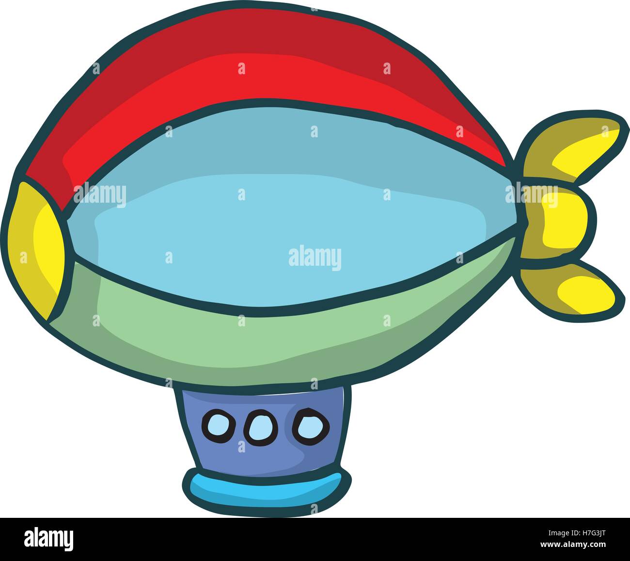 Hot Air Balloon-Cartoon-Design für Kinder-Vektor Stock-Vektorgrafik - Alamy