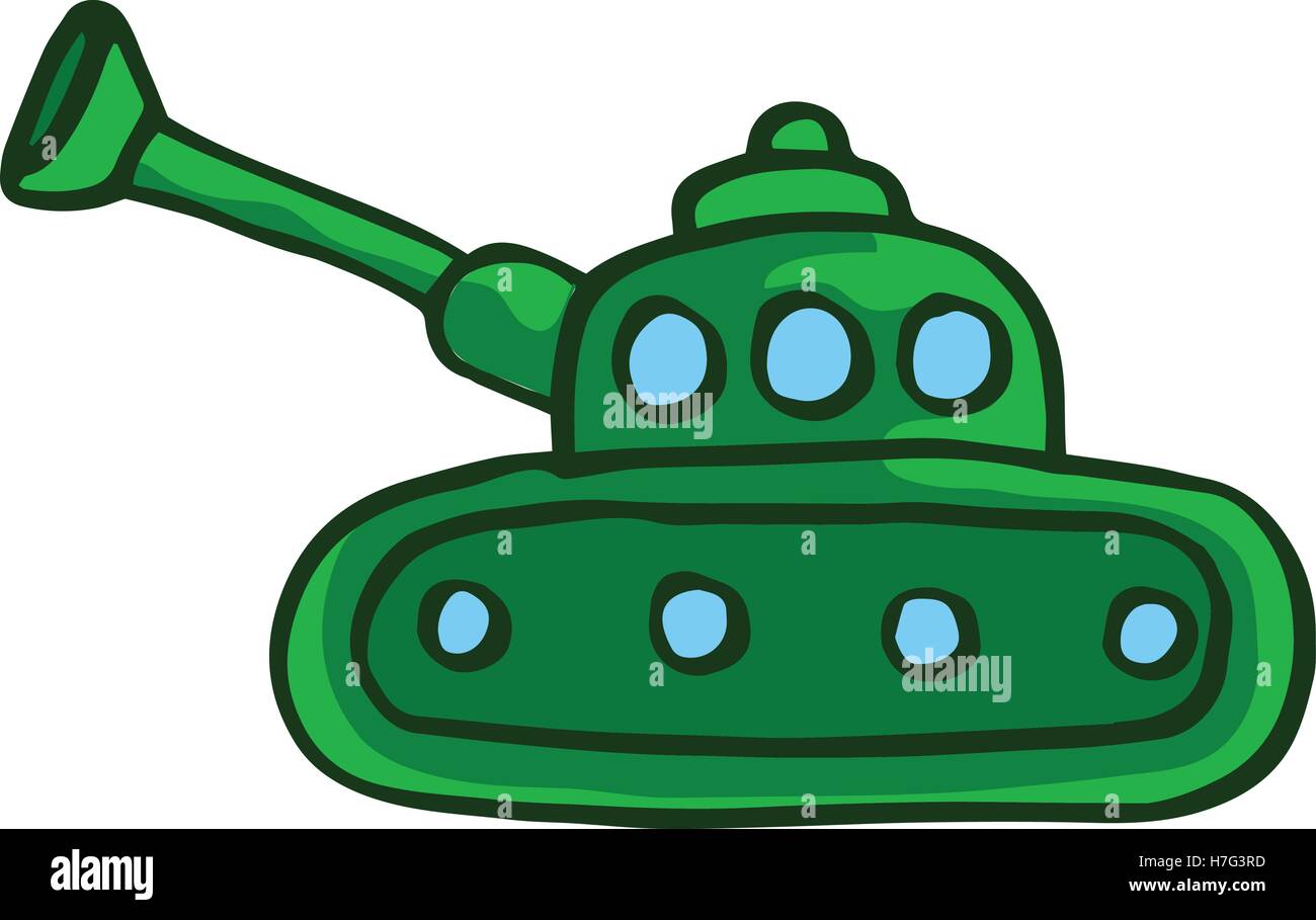 Militärpanzer Design Cartoon Kinder Vektor-illustration Stock ...