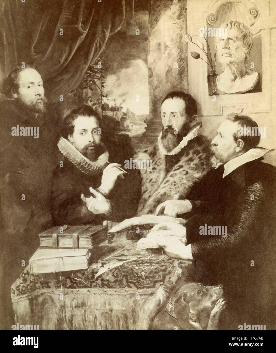Die vier Philosophen, Gemälde von Rubens Stockfotografie - Alamy