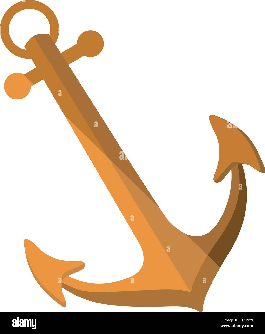 Gold Anchor Vector Illustration Stockfotos und -bilder Kaufen - Alamy