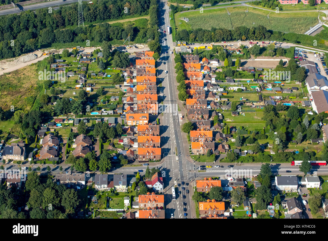Luftaufnahme, Bottrop-Eigen, Rheinbabensettlement, historische Siedlung ...