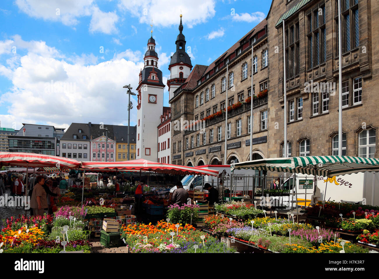 Chemnitz-altes Rathaus Neustadt Halle Neumarkt Stockfotografie - Alamy