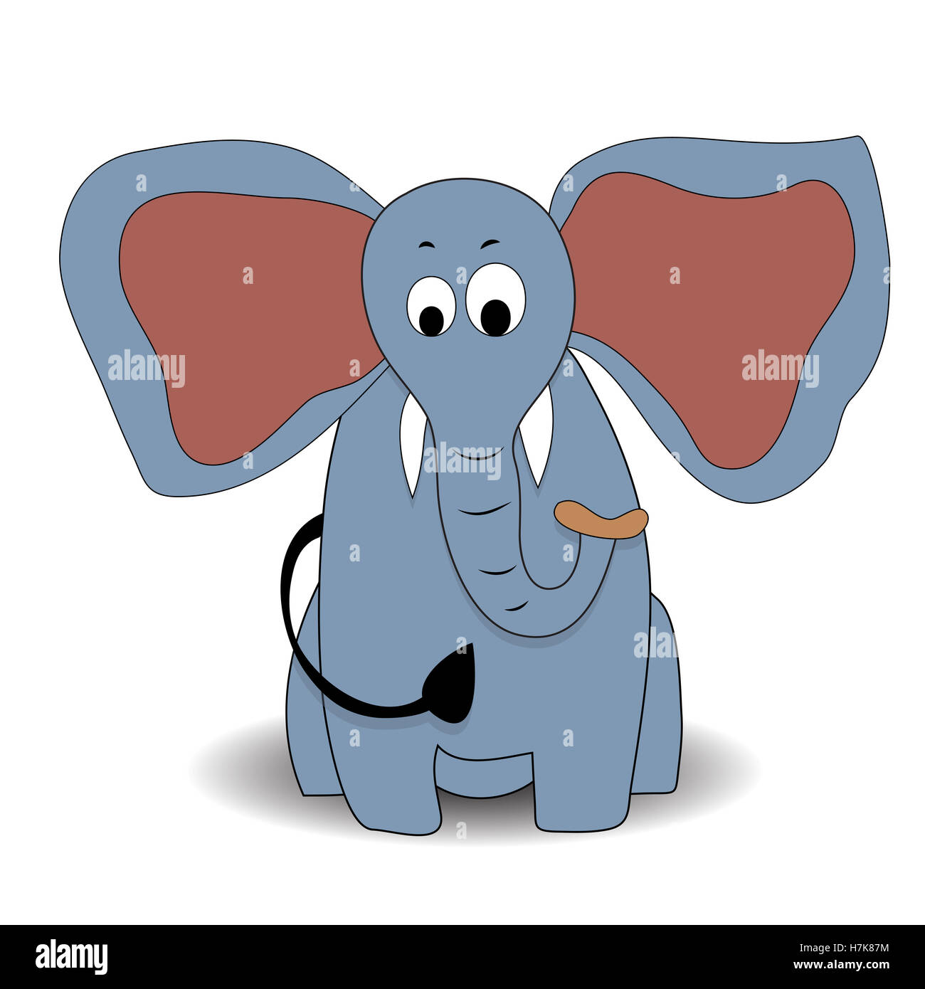 Cartoon Charakter Elefant. Elefanten Comic-Tiere, Elefant Vektor ...