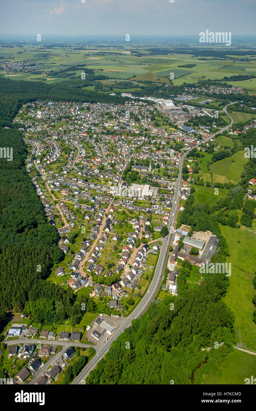 Luftaufnahme, Belecke, Warstein, Sauerland, Nordrhein-Westfalen ...