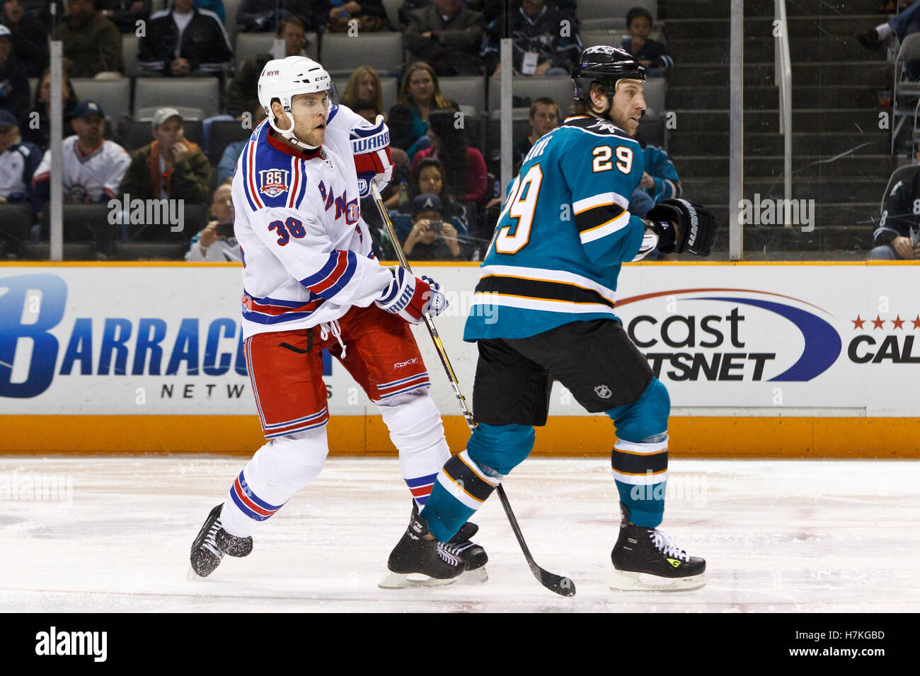 März 12, 2011, San Jose, Ca, USA; New York Rangers defenseman Michael ...