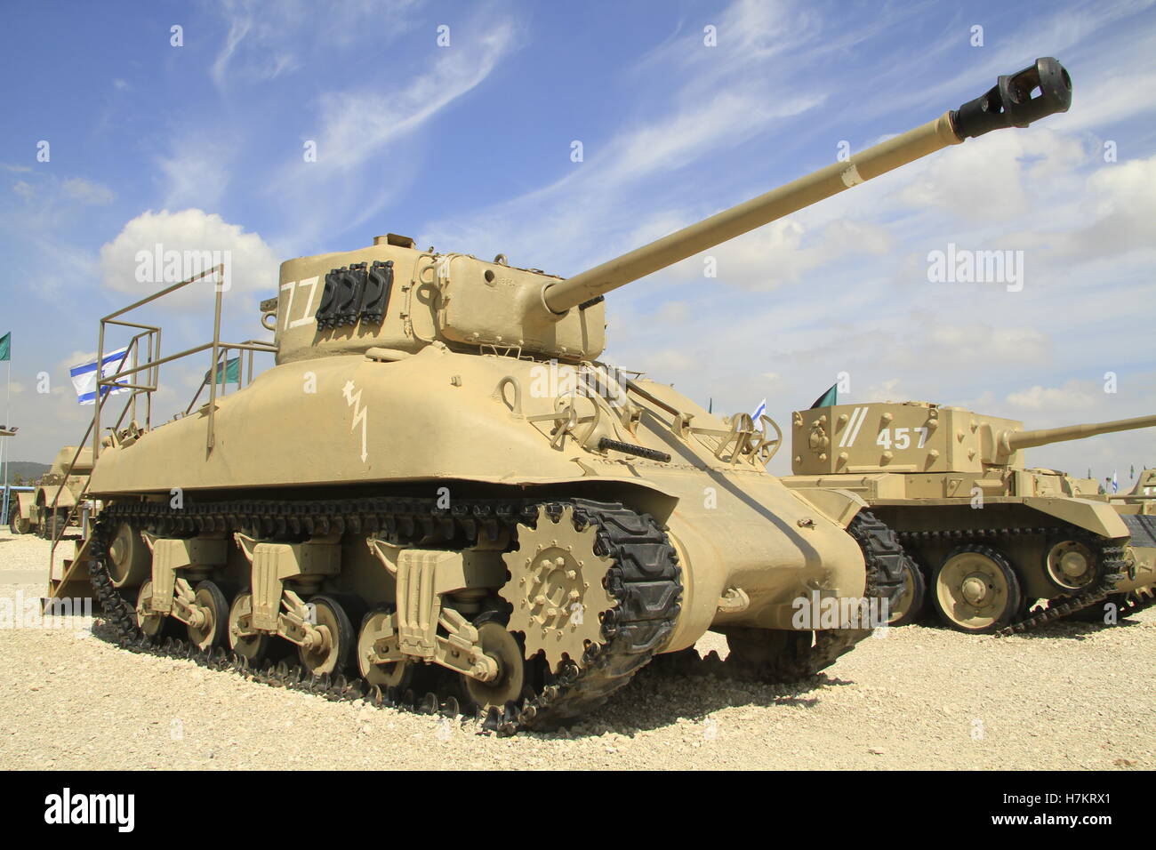 Israel, führte, M4 Serman Tank auf der Armored Corps Gedenkstätte und ...