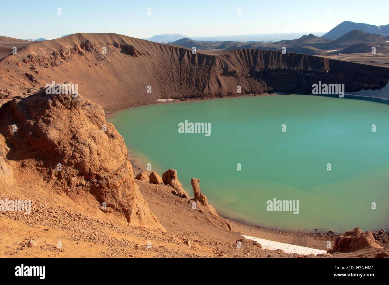 Die Stora Viti Krater des Mount Krafla Island Stockfotografie - Alamy