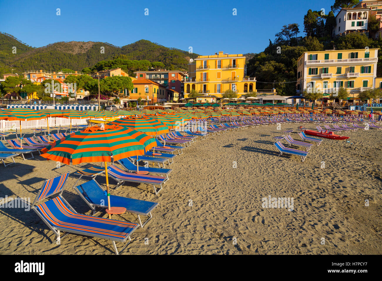 Levanto Beach Cinque Terre Italy Stockfotos und -bilder Kaufen - Alamy