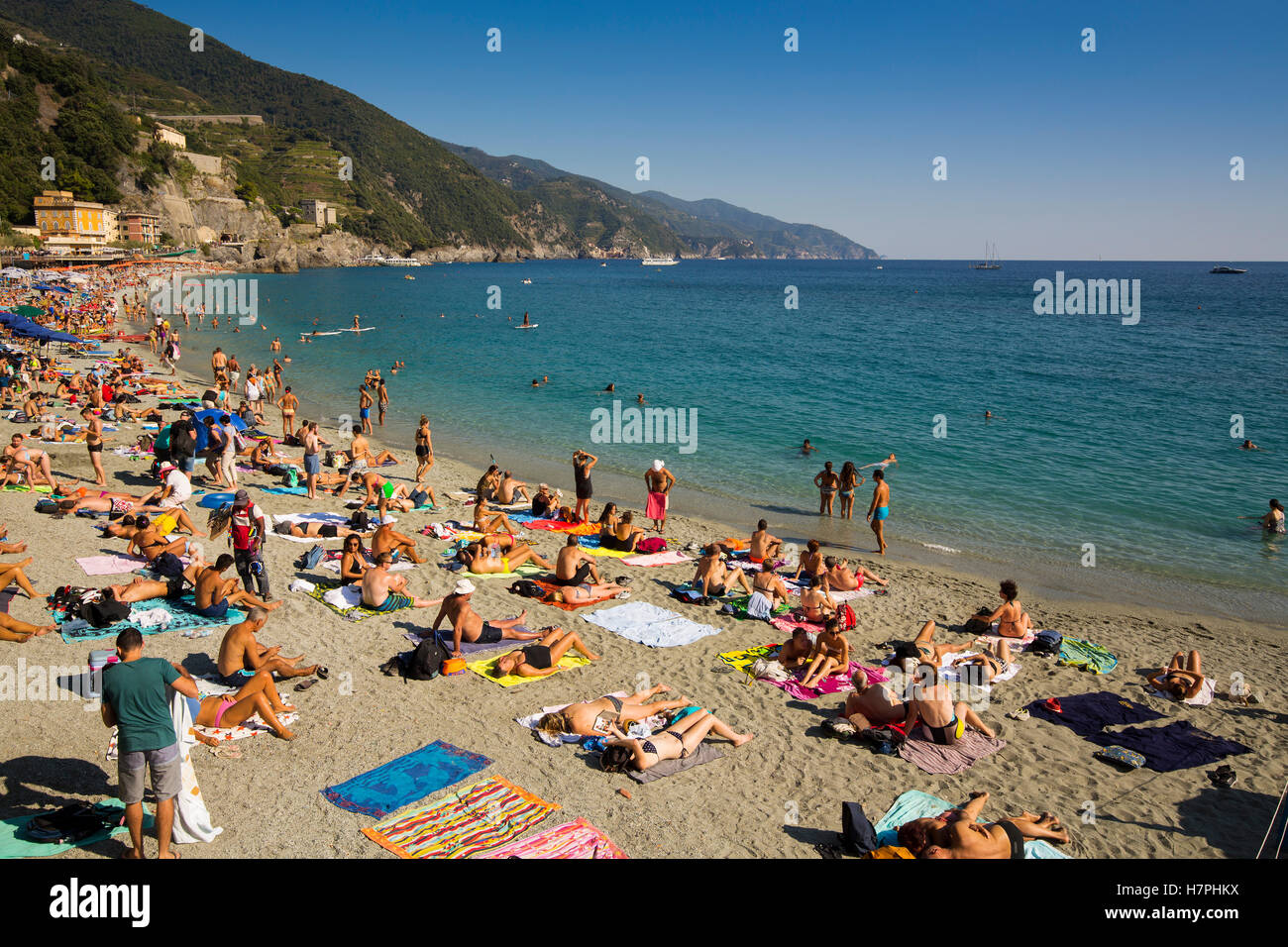 Strand von Monterosso al Mare, Riviera de Levanto, Fischerdorf, Cinque ...