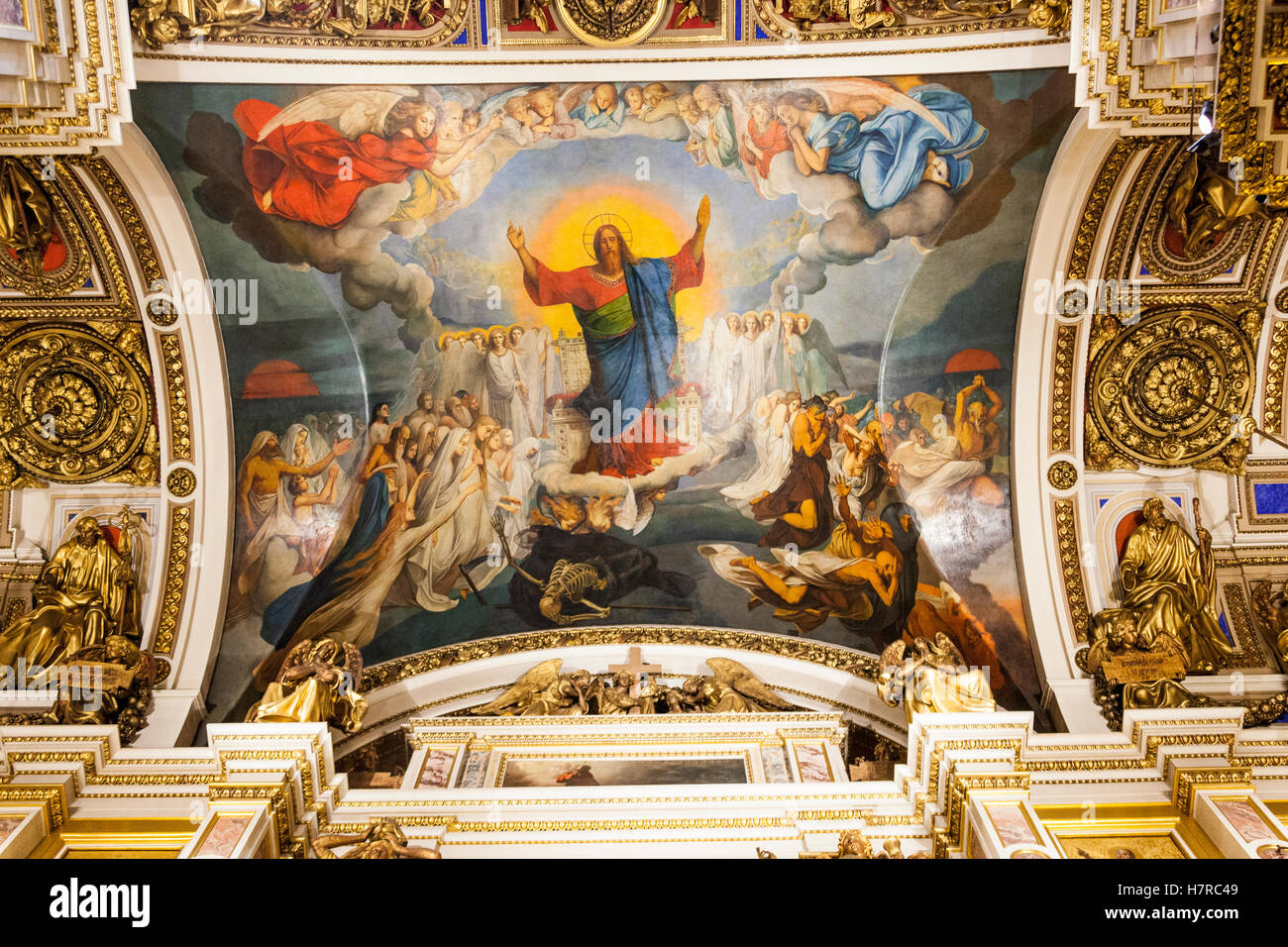 Gemälde von Jesus Christus an Decke, St Isaacs Kathedrale, Sankt ...