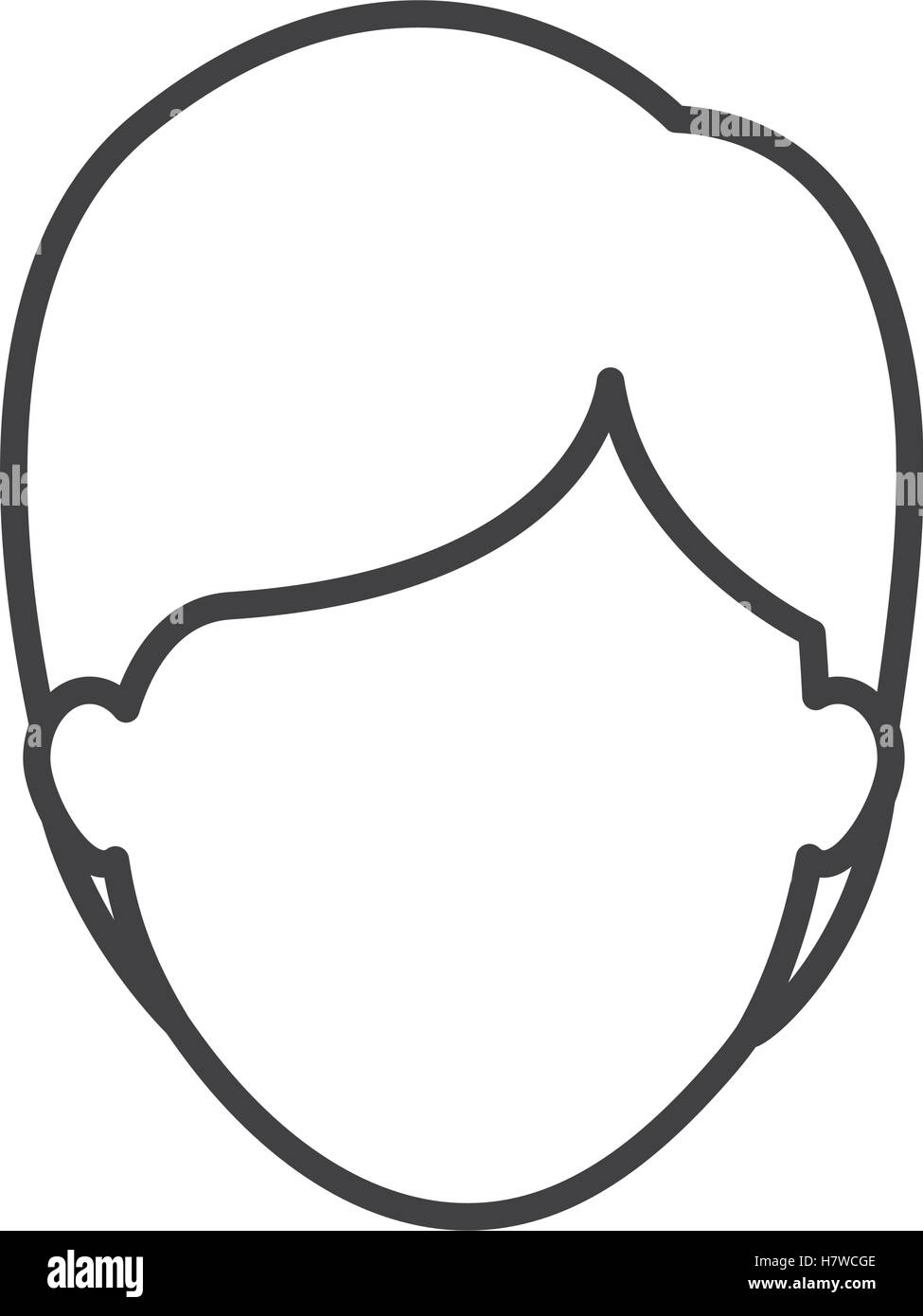 Mann-Kopf-Symbol. Menschlichen männlichen Avatar Person und Menschen ...