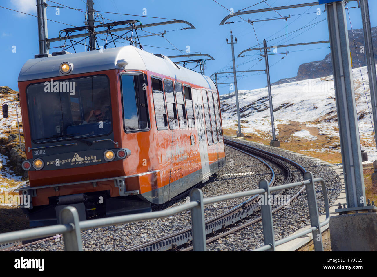 Gornergrat Bahn Zug Stockfotografie - Alamy