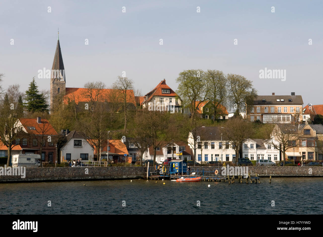 Borbyer Kirche-Kirche im Stadtteil Borby, Ostsee resort Eckernfoerde ...