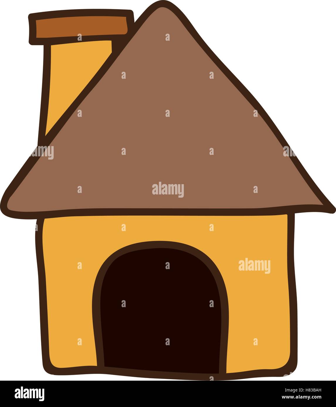 Haus-Shape-Symbol auf weißem Hintergrund. Design zu zeichnen. Vektor ...