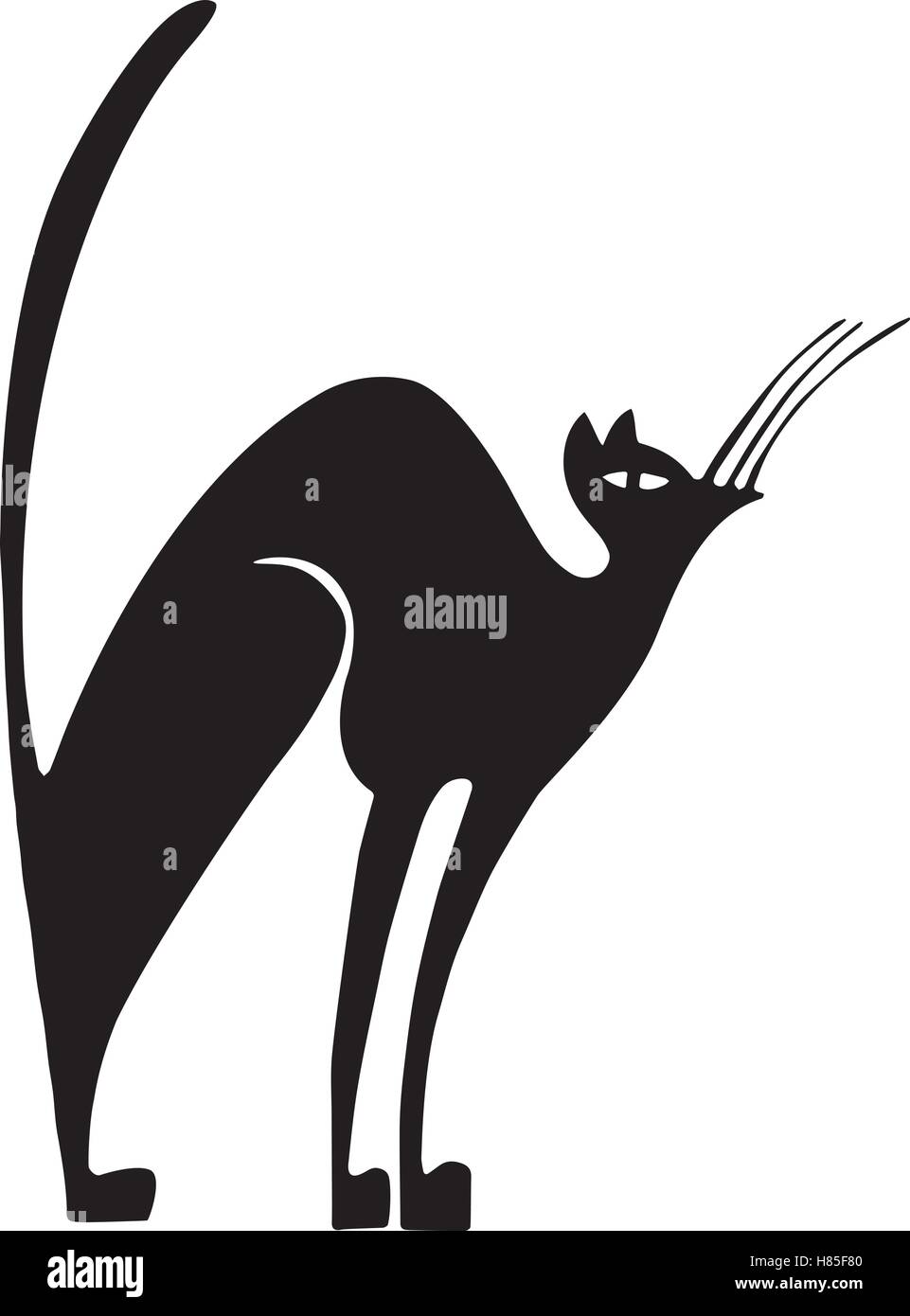 Vektor print mit Katze. Hand gezeichnet. Schriftzug Stock-Vektorgrafik ...