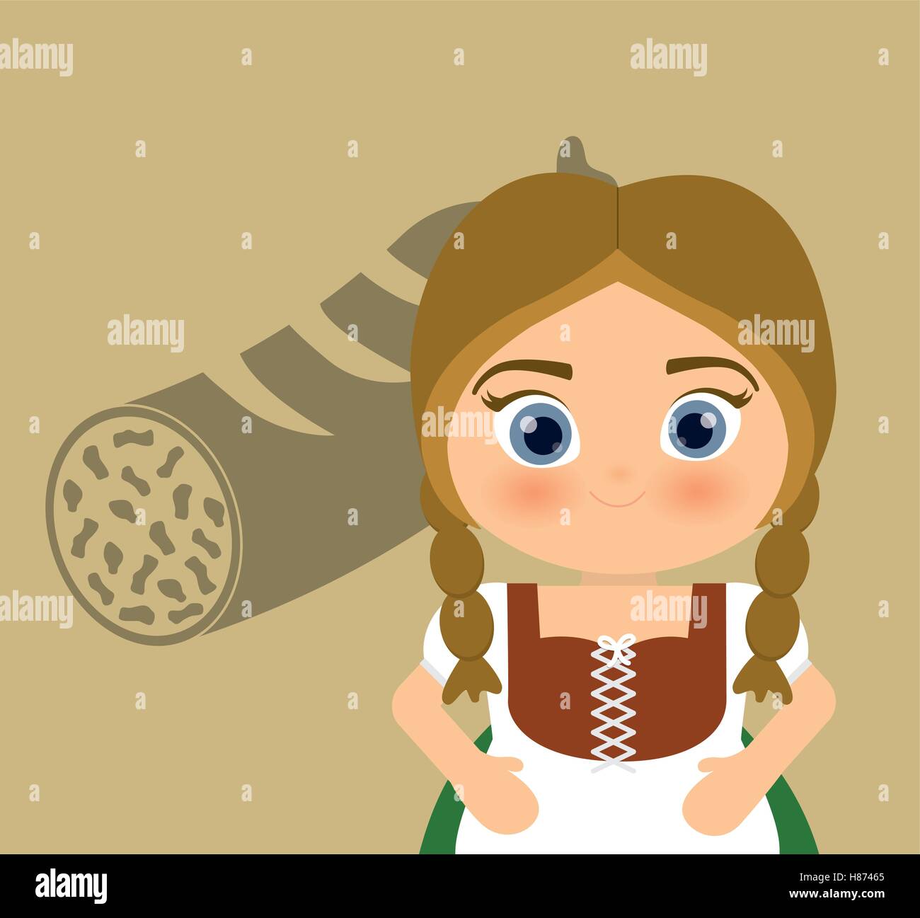 Bratwurst woman Stock-Vektorgrafiken kaufen - Alamy