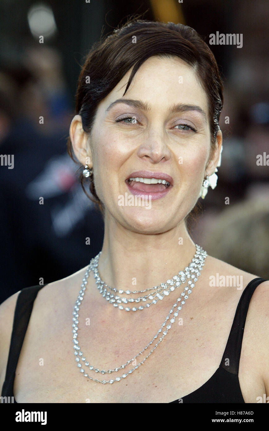 CARRIE-ANNE MOSS MATRIX RELOADED FILM PREMIERE WESTWOOD LOS ANGELES USA ...