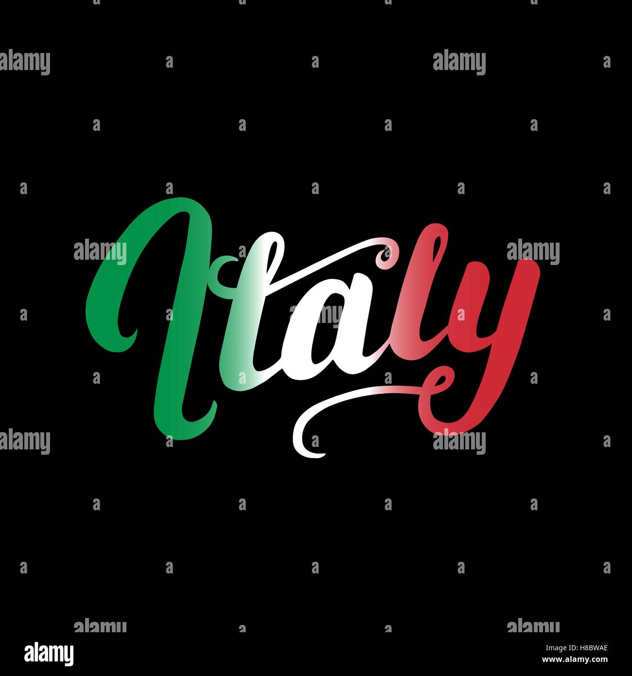 Italien handschriftliche Typografie Schriftzug für Karte, Plakat, print ...