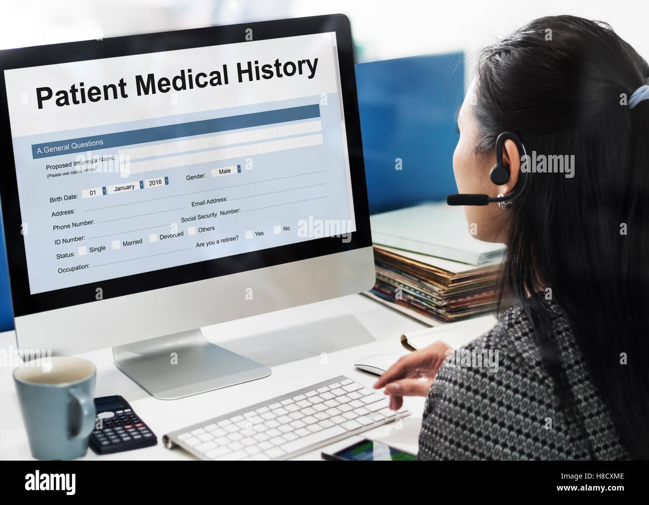 Medizinische Anamnese-Form-Konzept Stockfotografie - Alamy