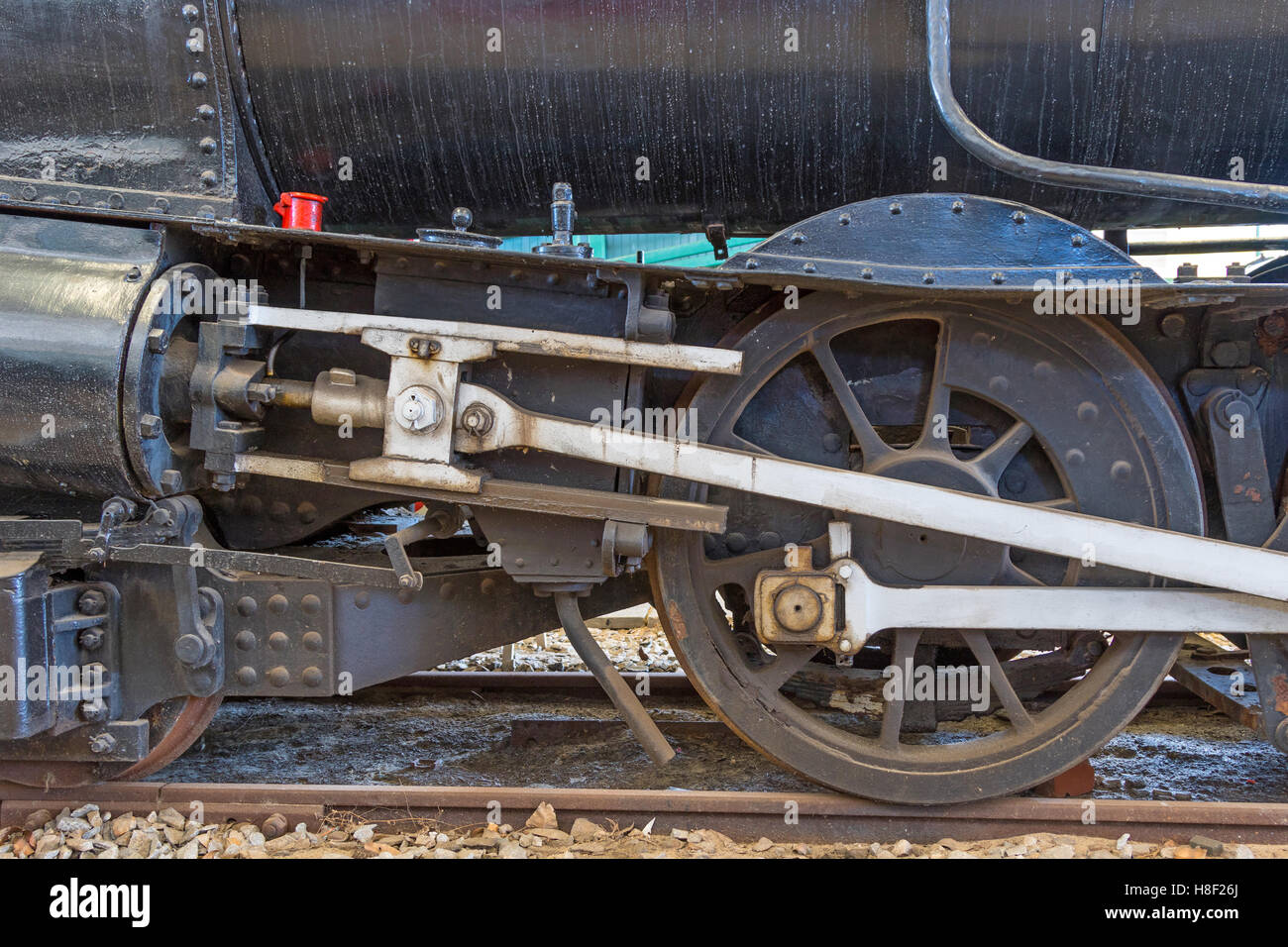 Mechanical Detail Old Steam Locomotive Stockfotos und -bilder Kaufen ...