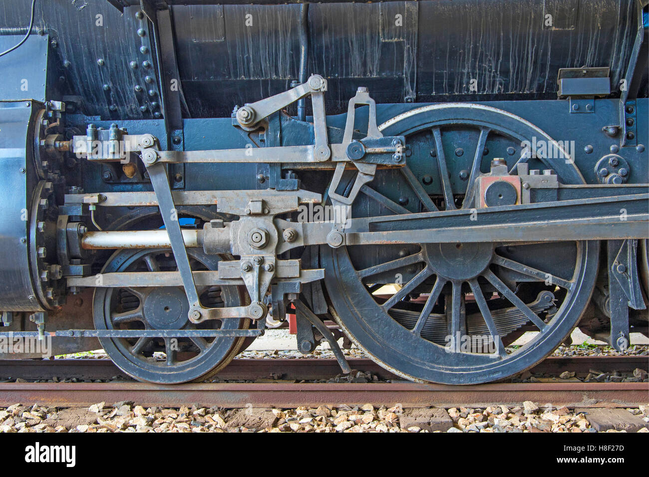 Mechanical detail old steam locomotive -Fotos und -Bildmaterial in ...