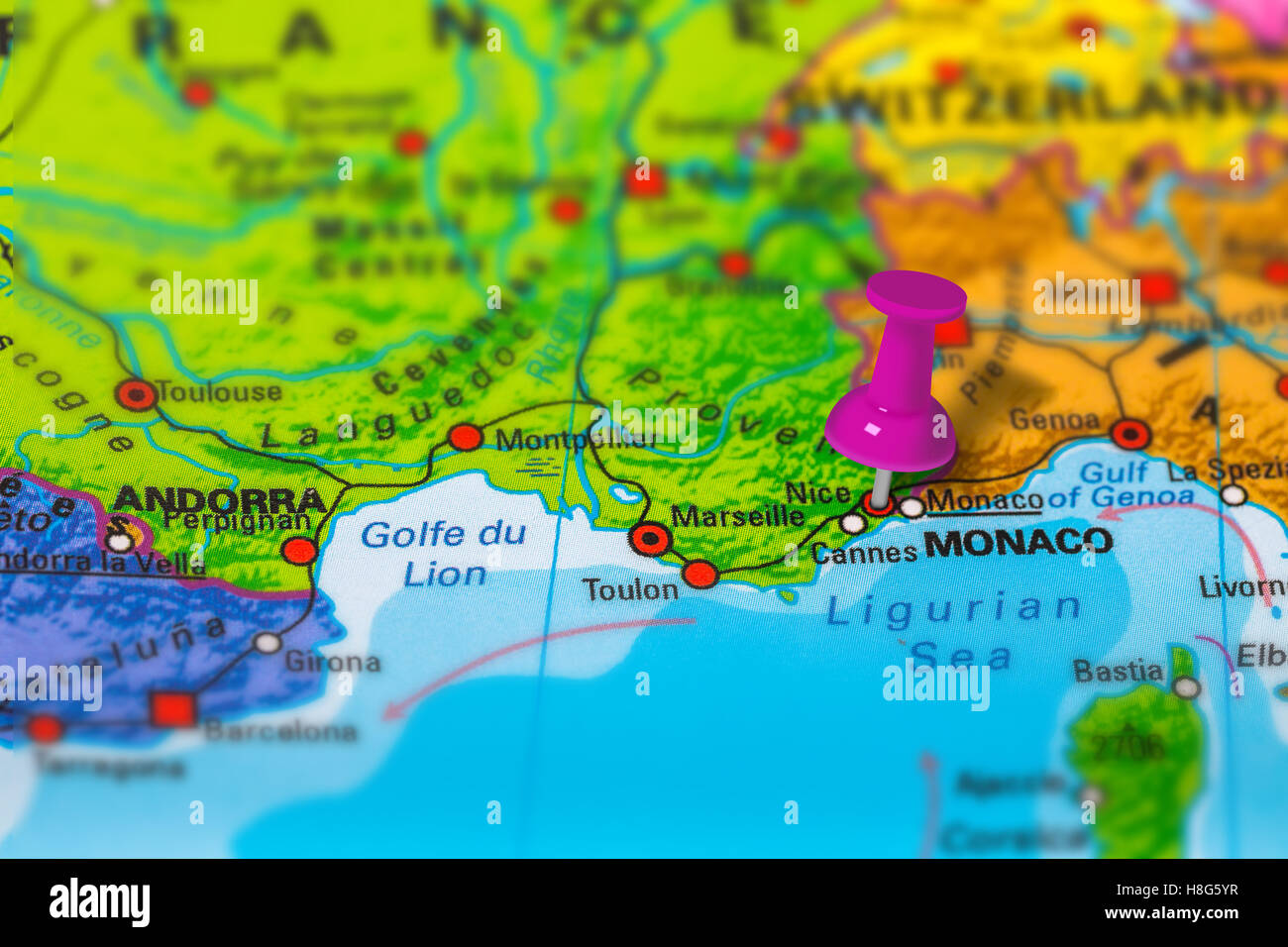 Nizza Frankreich Karte Stockfotografie - Alamy