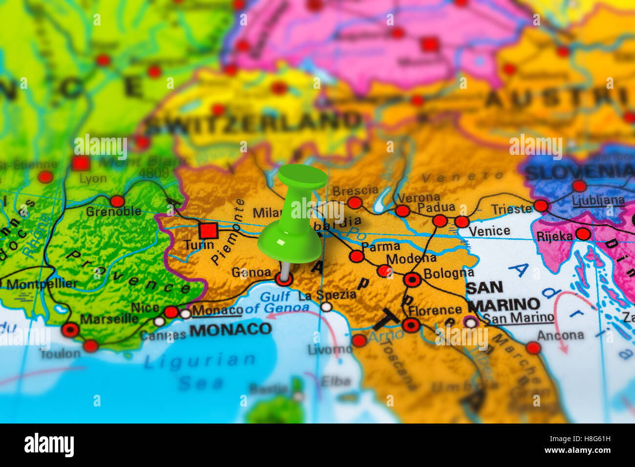 Genoa italy city map -Fotos und -Bildmaterial in hoher Auflösung – Alamy