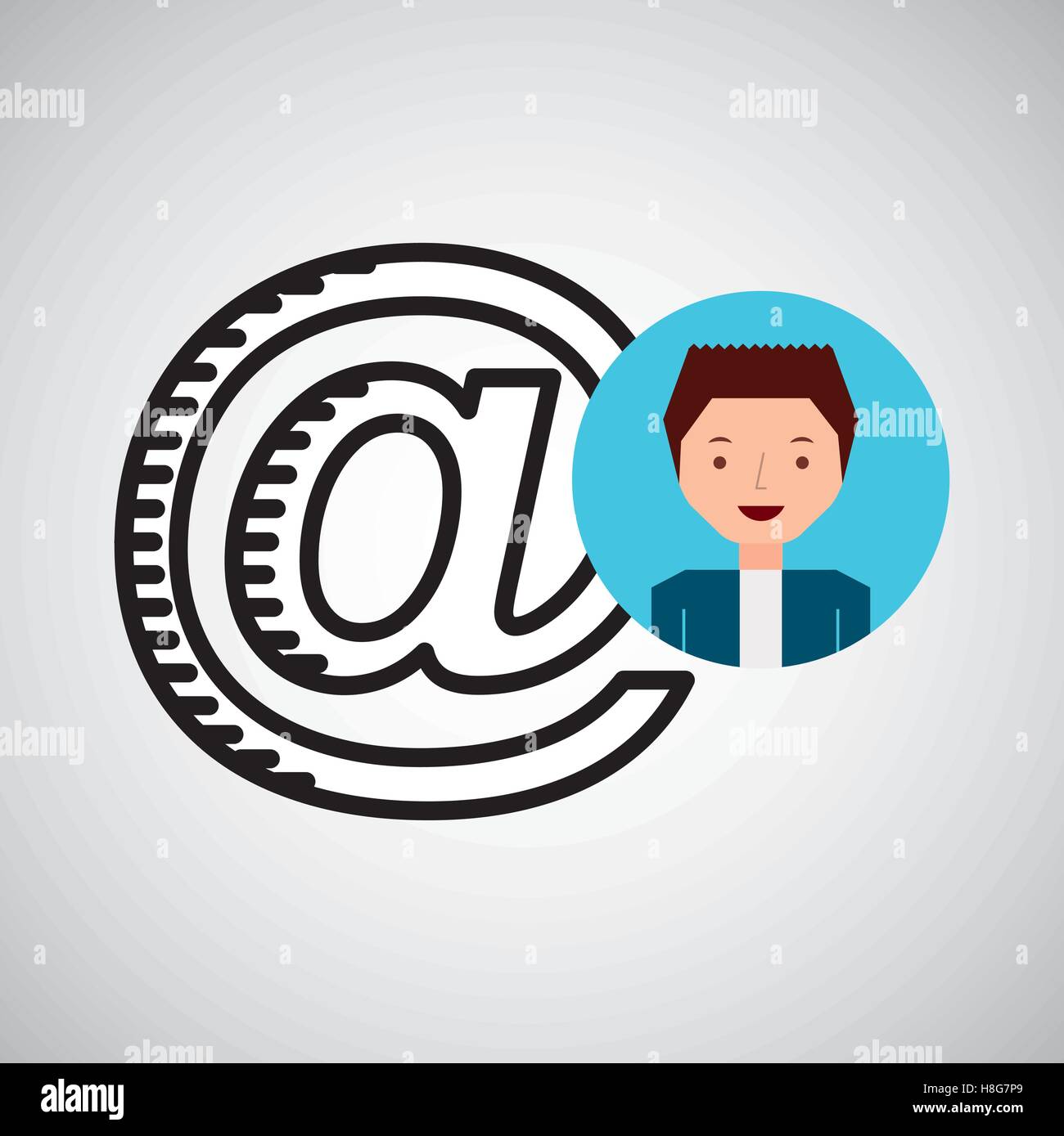 Hand Figur zeichnen e-Mail Symbol Vektor Illustration Eps 10 Stock ...