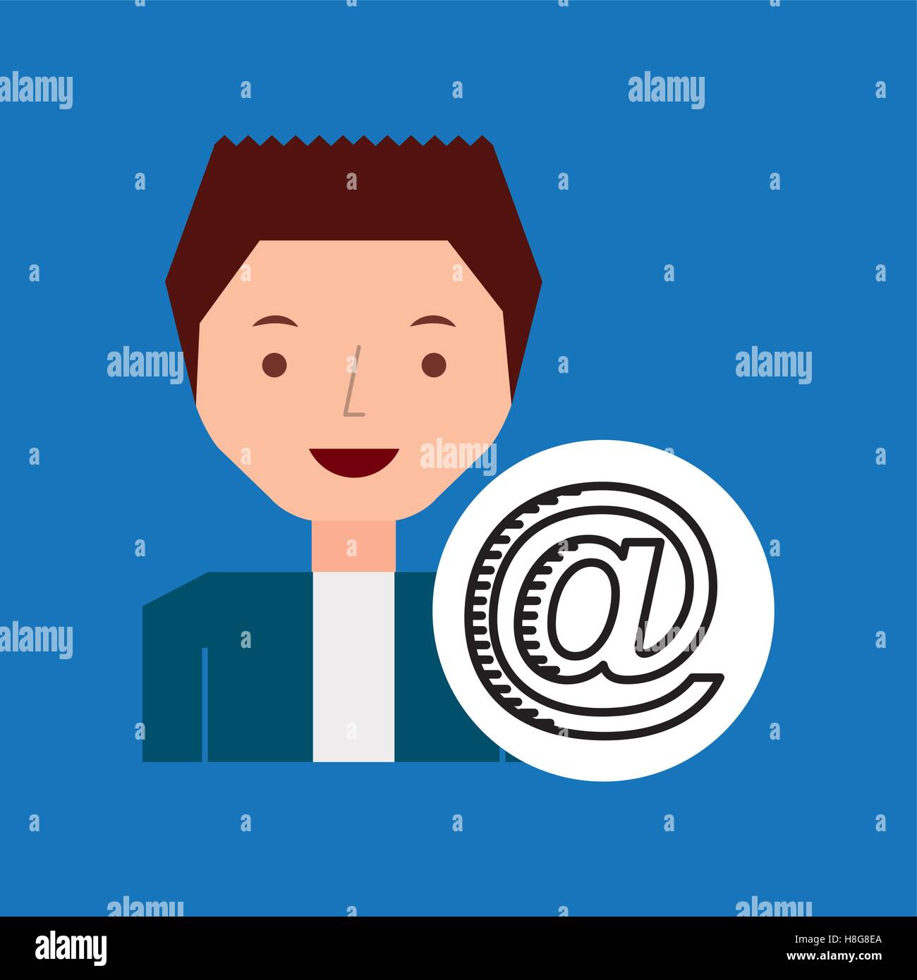 Hand Figur zeichnen e-Mail Symbol Vektor Illustration Eps 10 Stock ...