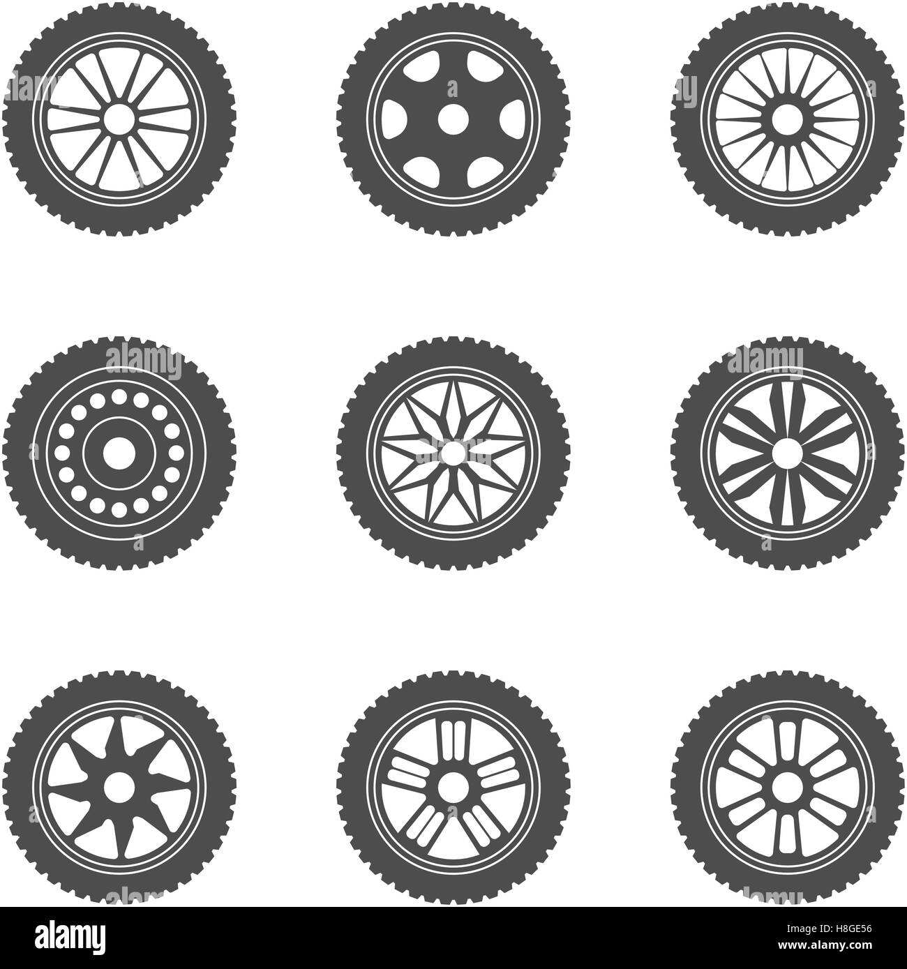 Felgen silhouette Stock-Vektorgrafiken kaufen - Seite 2 - Alamy