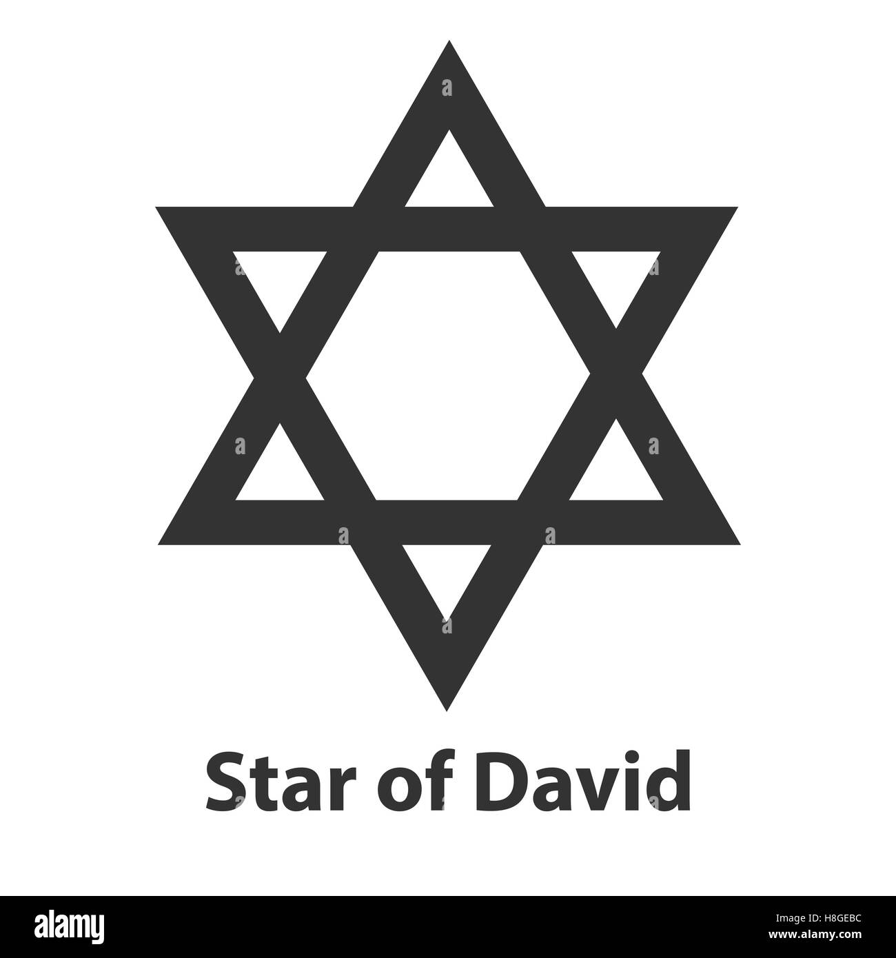 Ikone der Davidsstern Symbol. Judentum Religion Zeichen Stock ...