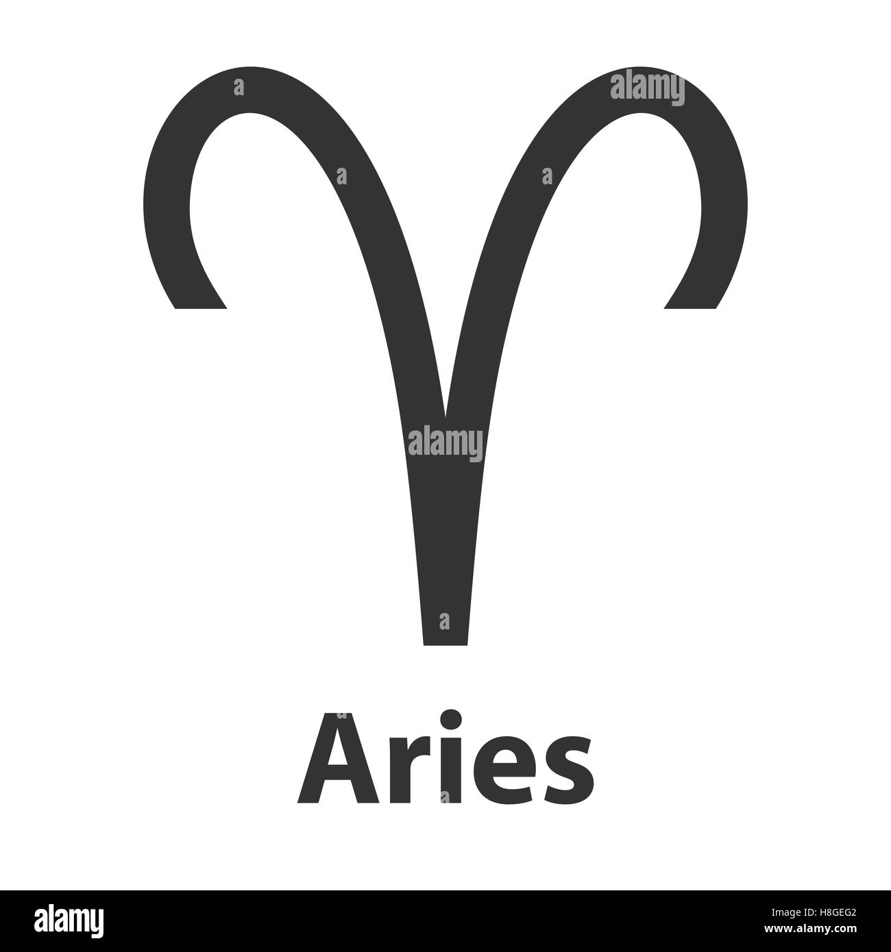 Widder, Widder Tierkreiszeichen. Vektor-Illustration, Symbol Stock ...