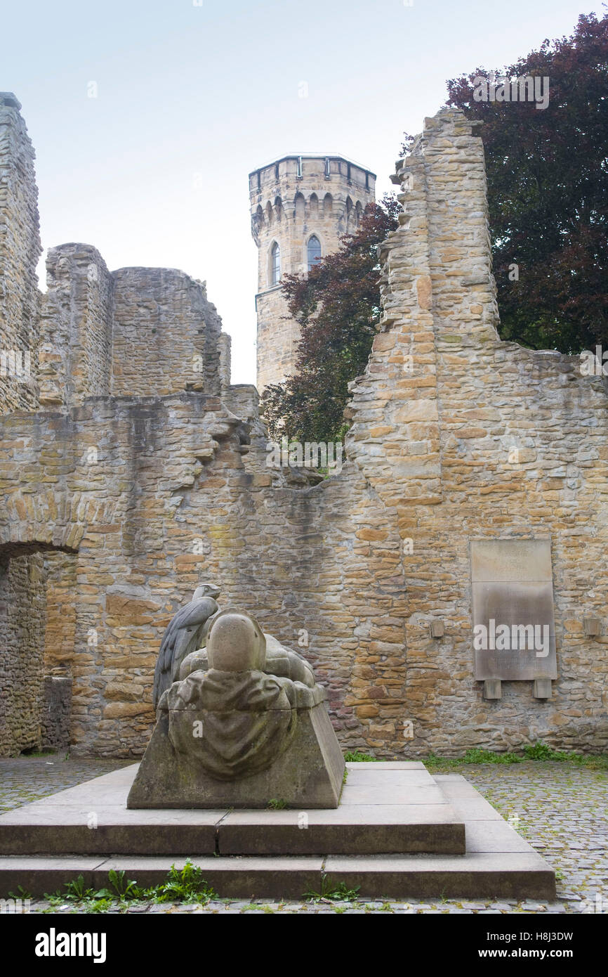 Deutschland, Ruhrgebiet, Dortmund, die Ruine der Burg Hohensyburg im ...
