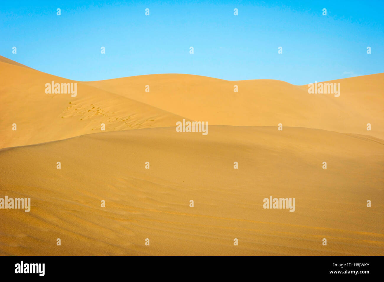 Bunte Sanddünen in der Wüste Gobi, Dunhuang, China Stockfotografie - Alamy