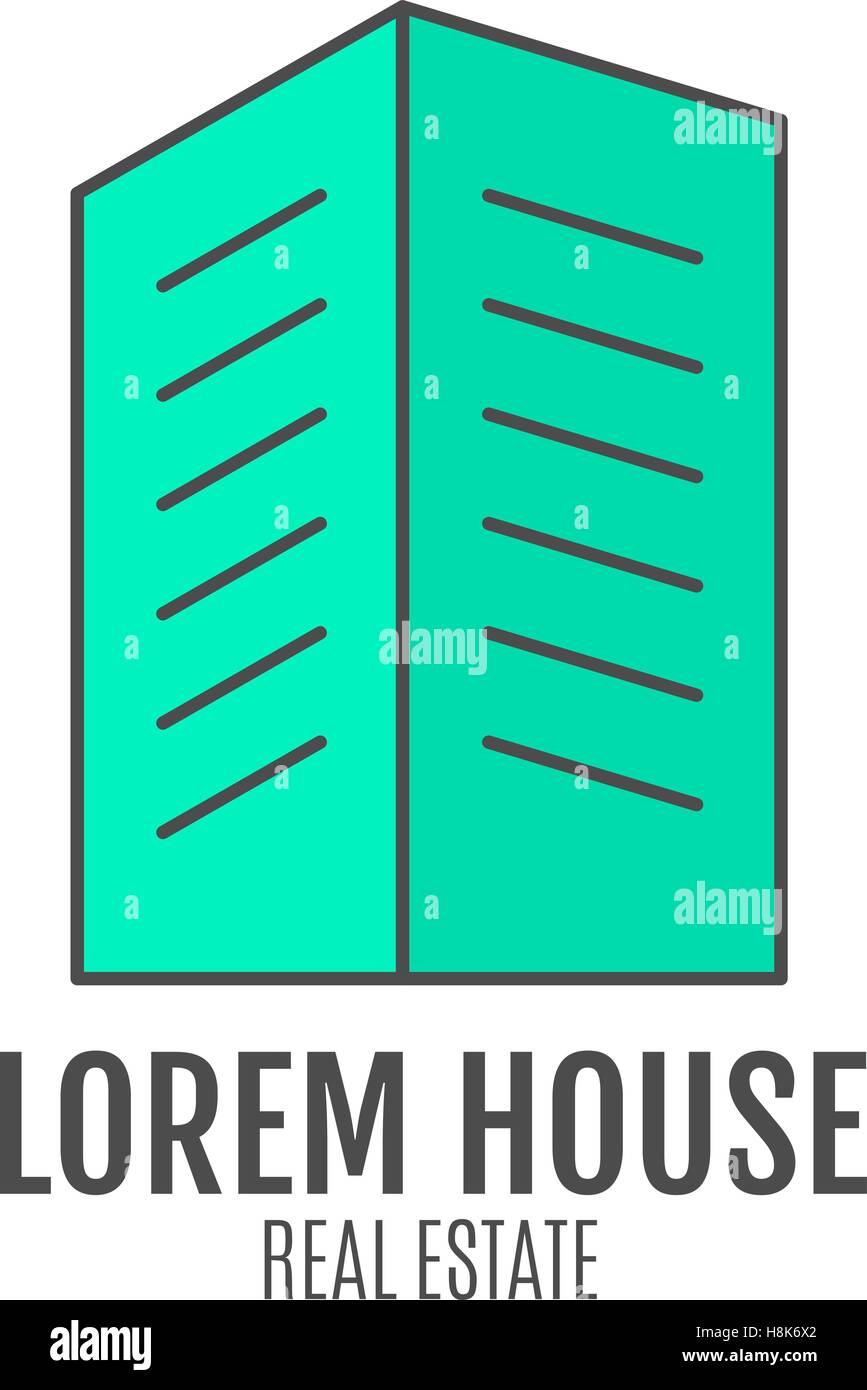 Vektor Haus-Logo-Design, geeignet für Info-Grafiken, Webseiten und ...