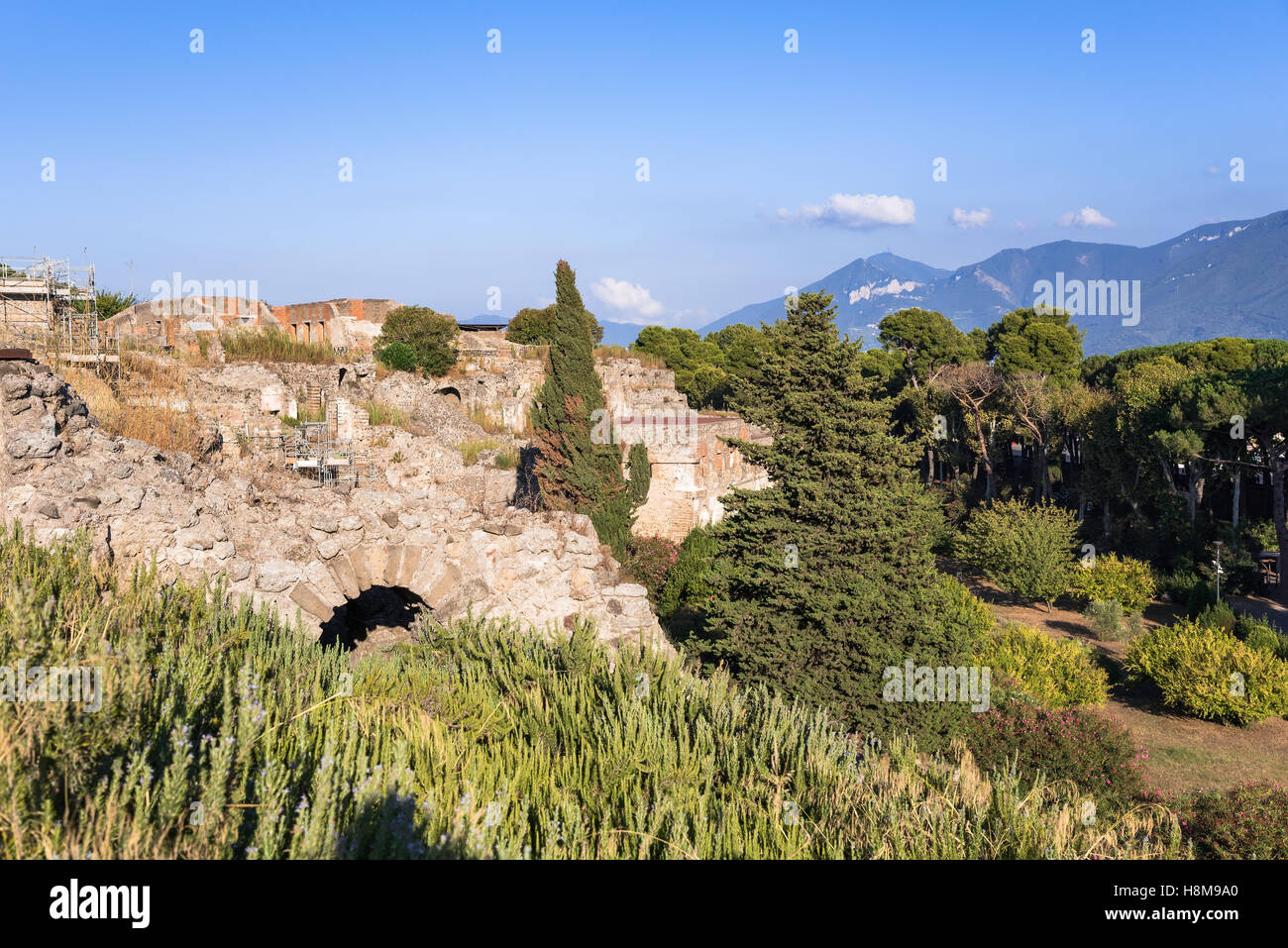 Ruinen von Pompeji, die alte Römerstadt bei einer katastrophalen ...